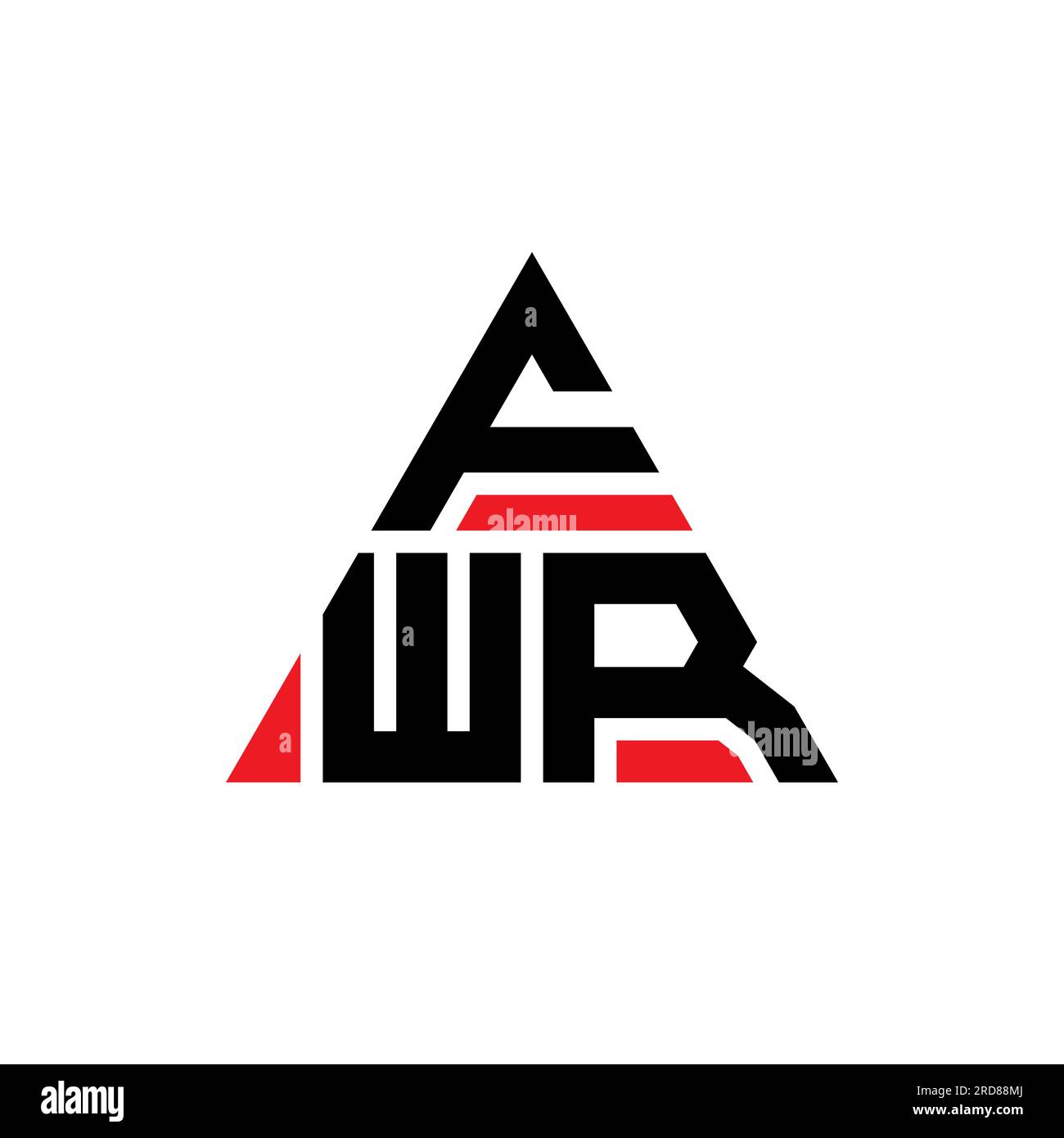 FWR triangle letter logo design with triangle shape. FWR triangle logo ...