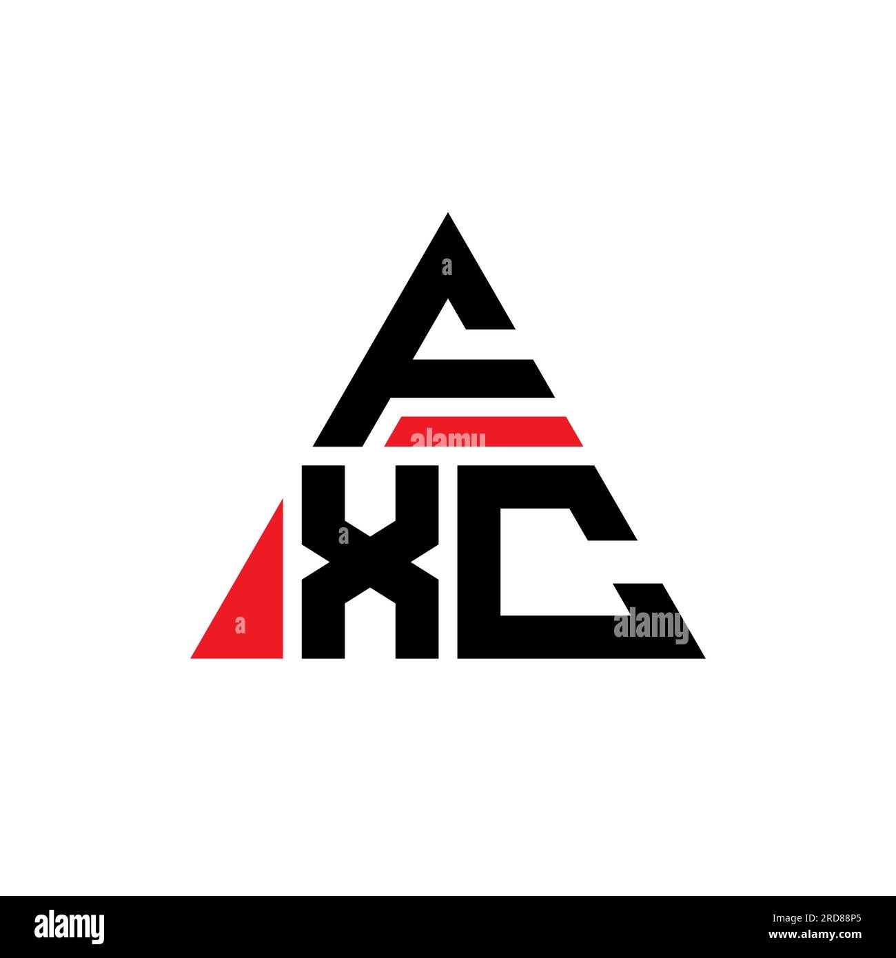 FXC triangle letter logo design with triangle shape. FXC triangle logo ...