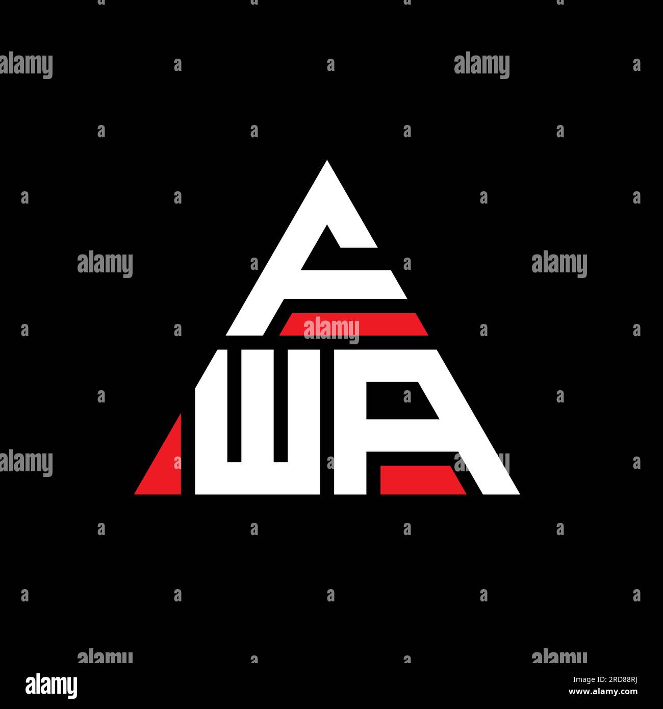 FWA triangle letter logo design with triangle shape. FWA triangle logo ...