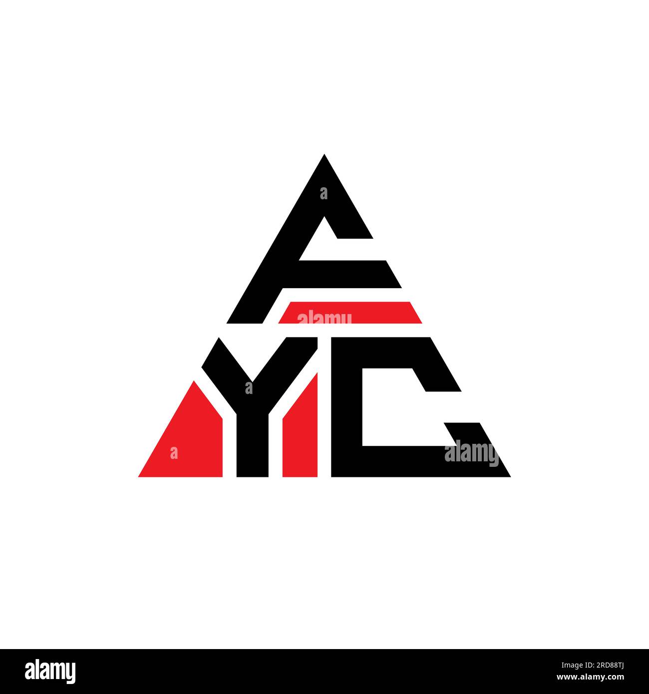 FYC triangle letter logo design with triangle shape. FYC triangle logo ...