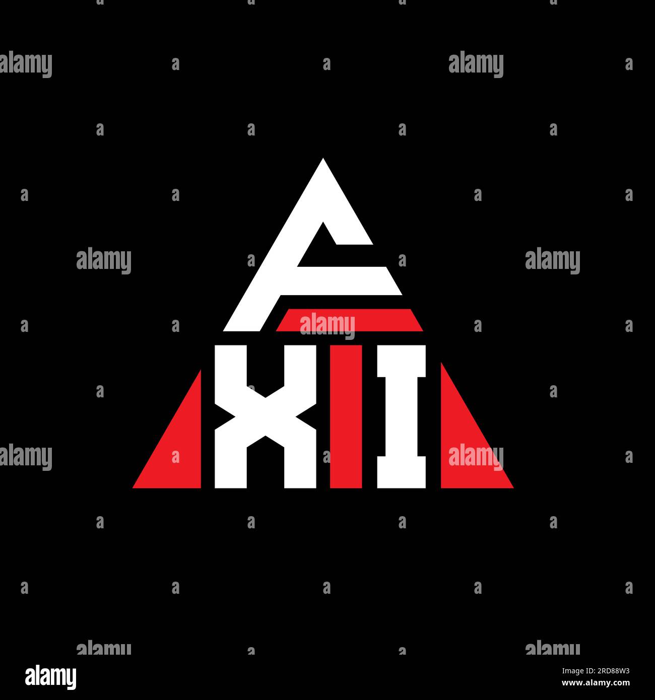 FXI triangle letter logo design with triangle shape. FXI triangle logo ...