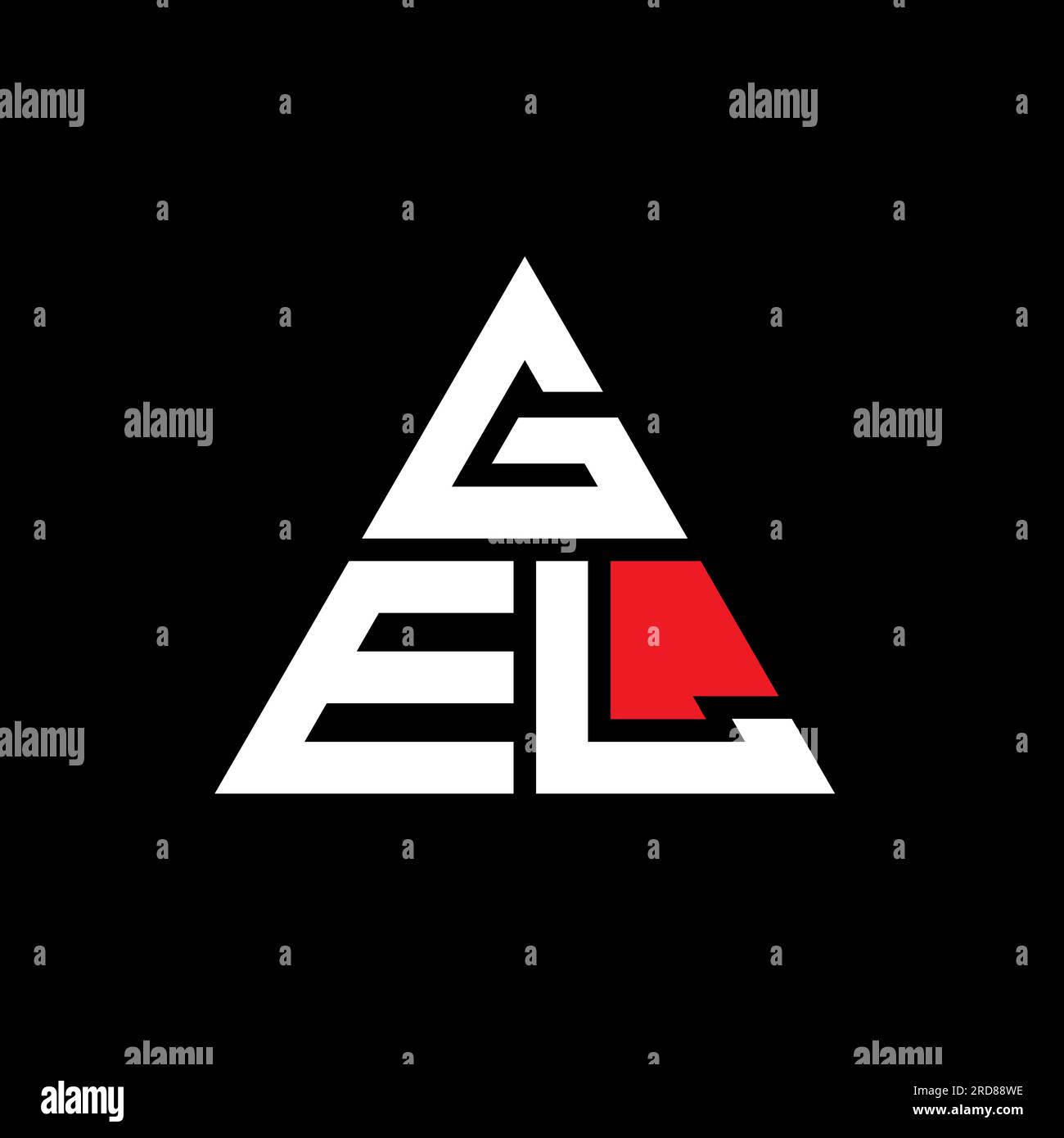 GEL triangle letter logo design with triangle shape. GEL triangle logo ...