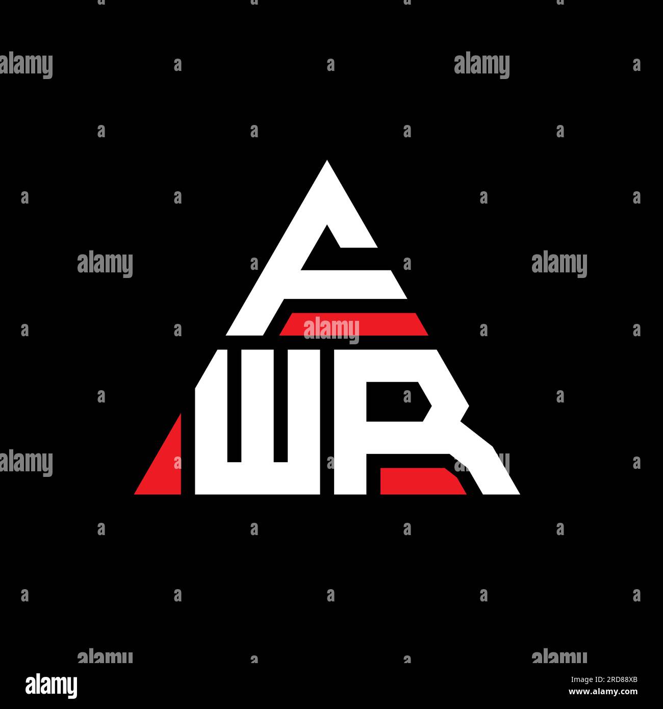FWR triangle letter logo design with triangle shape. FWR triangle logo ...