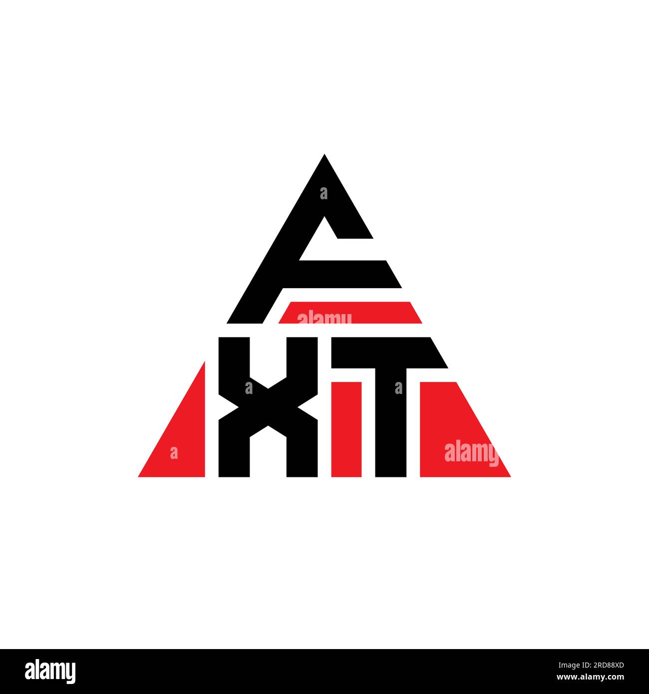FXT triangle letter logo design with triangle shape. FXT triangle logo ...
