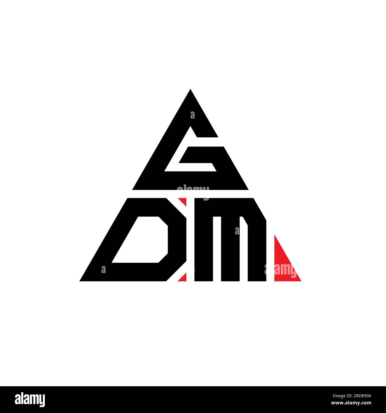 GDM triangle letter logo design with triangle shape. GDM triangle logo ...