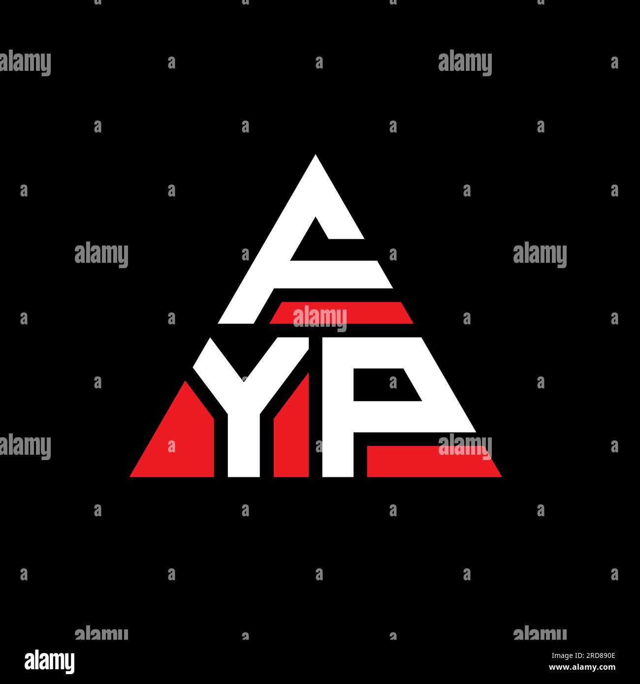 FYP triangle letter logo design with triangle shape. FYP triangle logo ...
