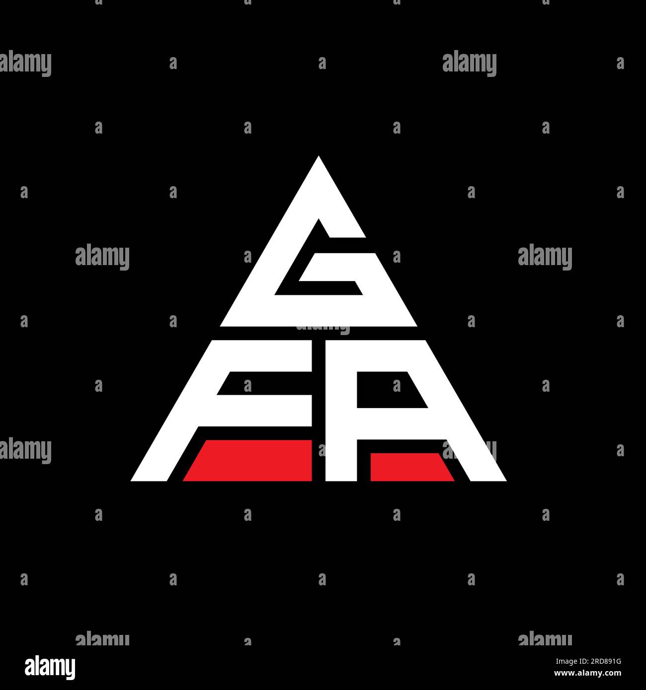 GFA triangle letter logo design with triangle shape. GFA triangle logo ...
