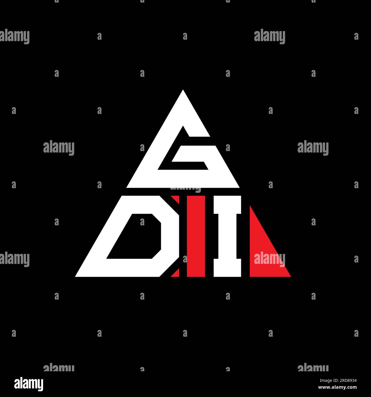 GDI triangle letter logo design with triangle shape. GDI triangle logo ...