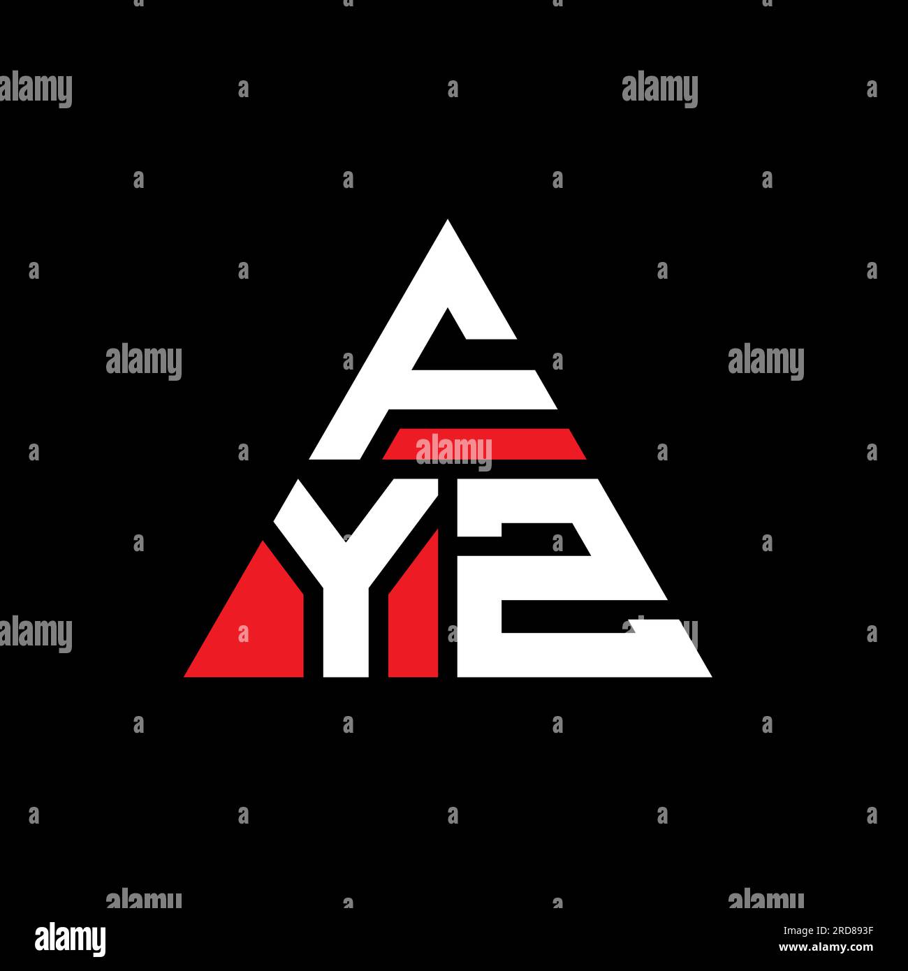 FYZ triangle letter logo design with triangle shape. FYZ triangle logo ...