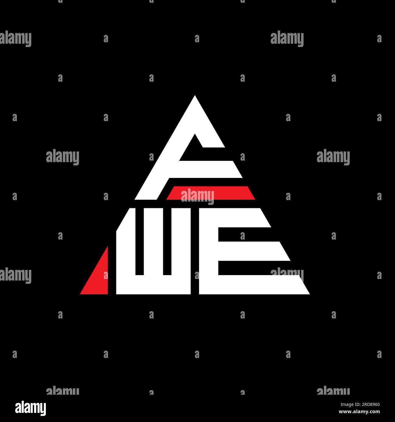 FWE triangle letter logo design with triangle shape. FWE triangle logo ...