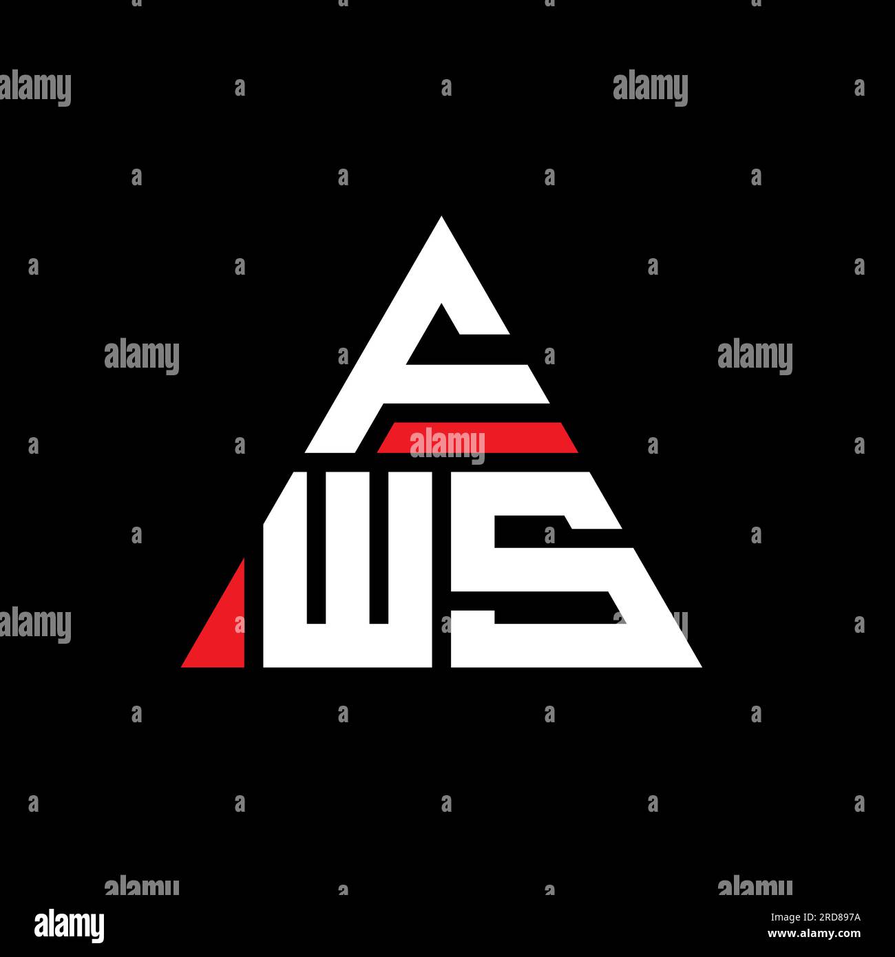 FWS triangle letter logo design with triangle shape. FWS triangle logo ...