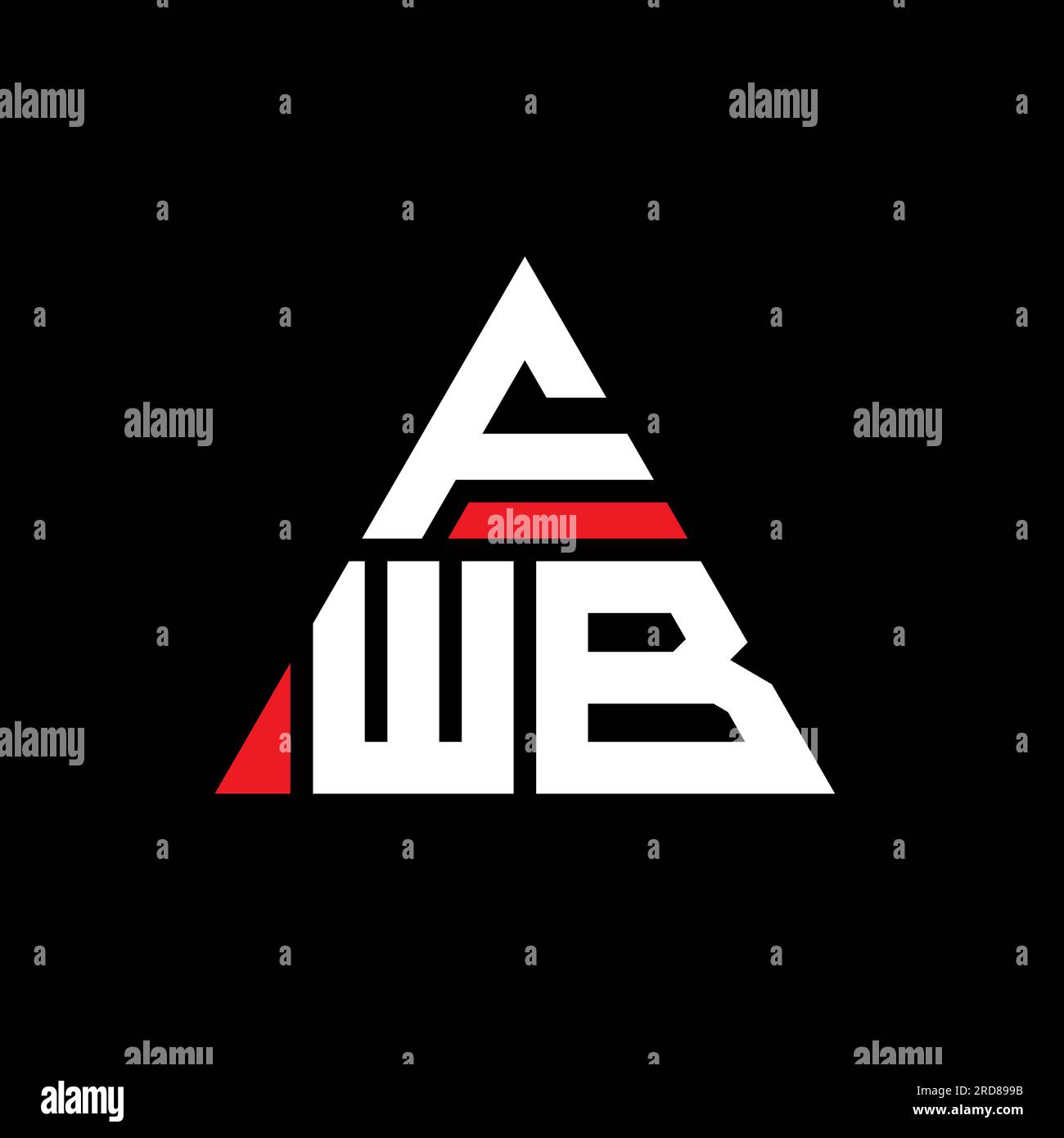 FWB triangle letter logo design with triangle shape. FWB triangle logo ...