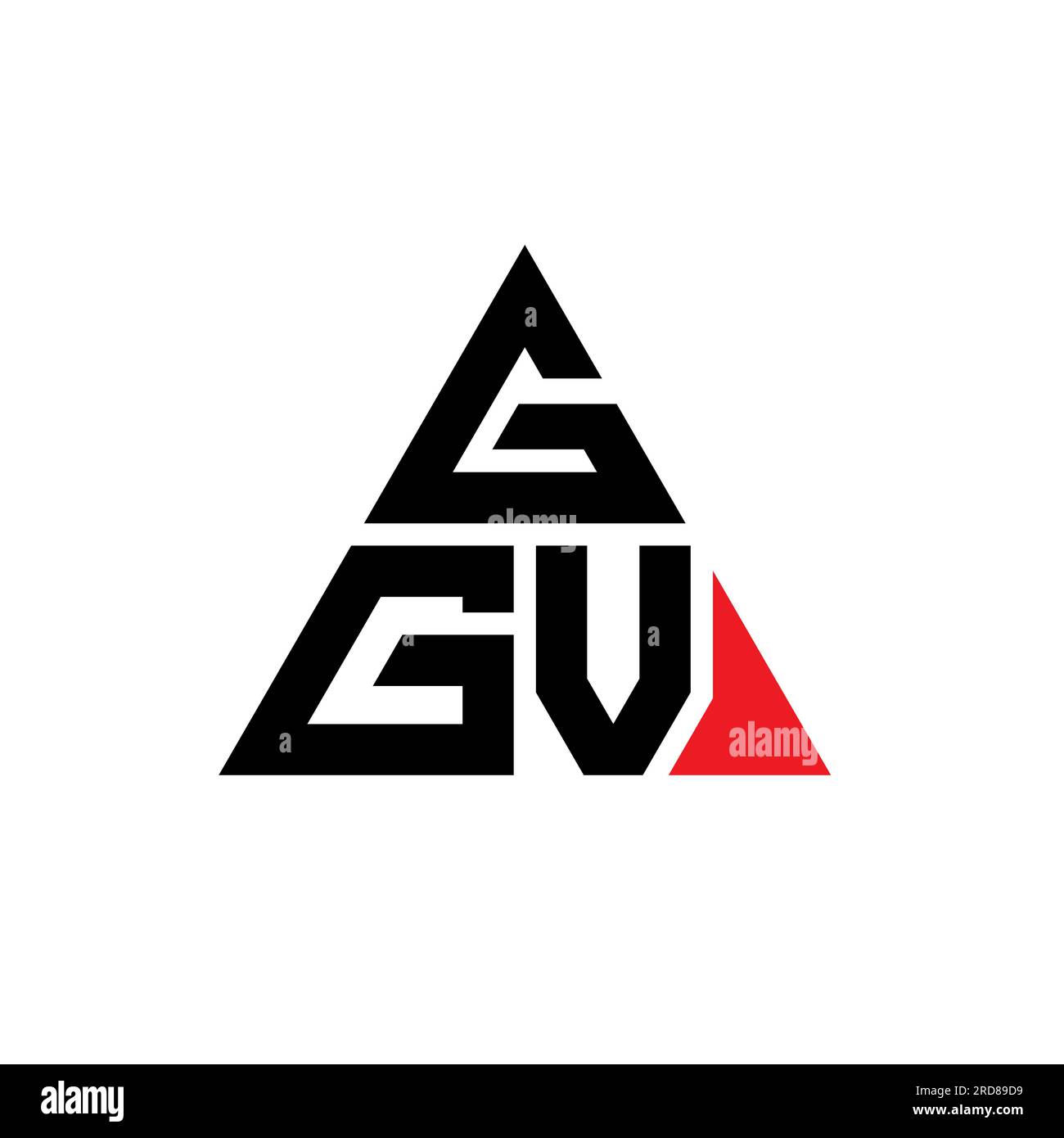 GGV triangle letter logo design with triangle shape. GGV triangle logo ...