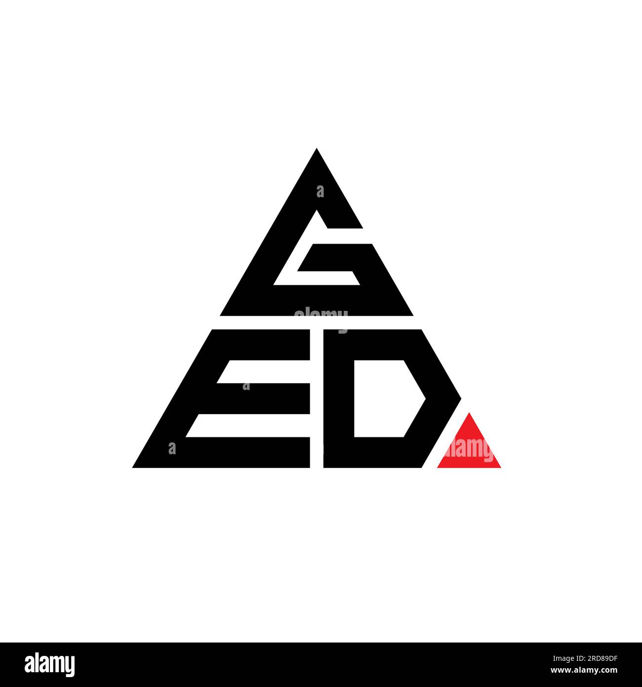 GED triangle letter logo design with triangle shape. GED triangle logo ...