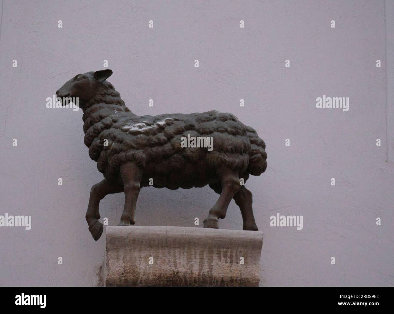 Metal sheep statue in the Beautiful city of Gyor in Hungary Stock Photo ...