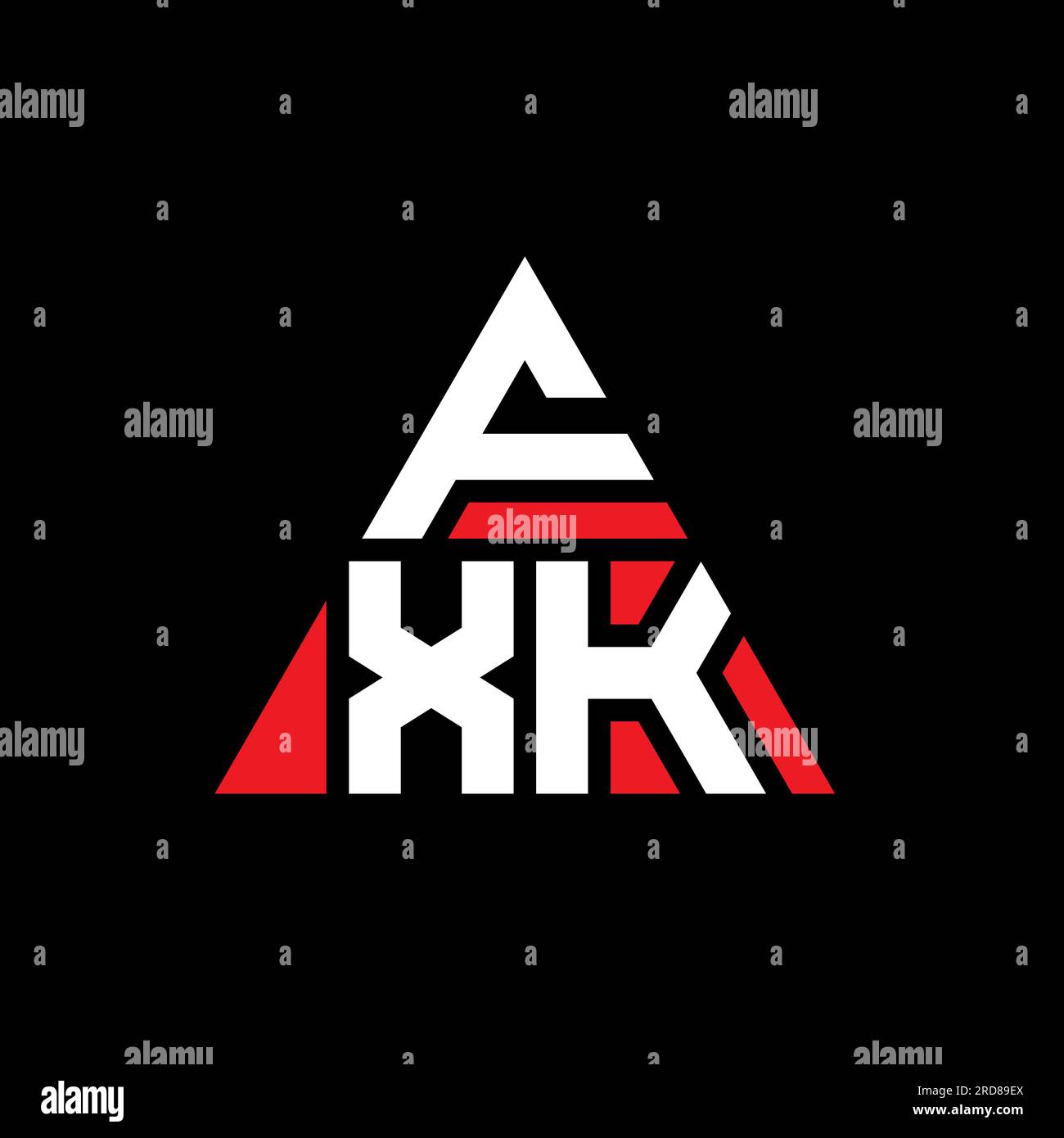 FXK triangle letter logo design with triangle shape. FXK triangle logo ...