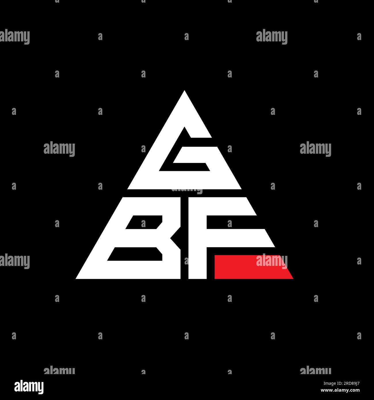 GBF triangle letter logo design with triangle shape. GBF triangle logo design monogram. GBF ...