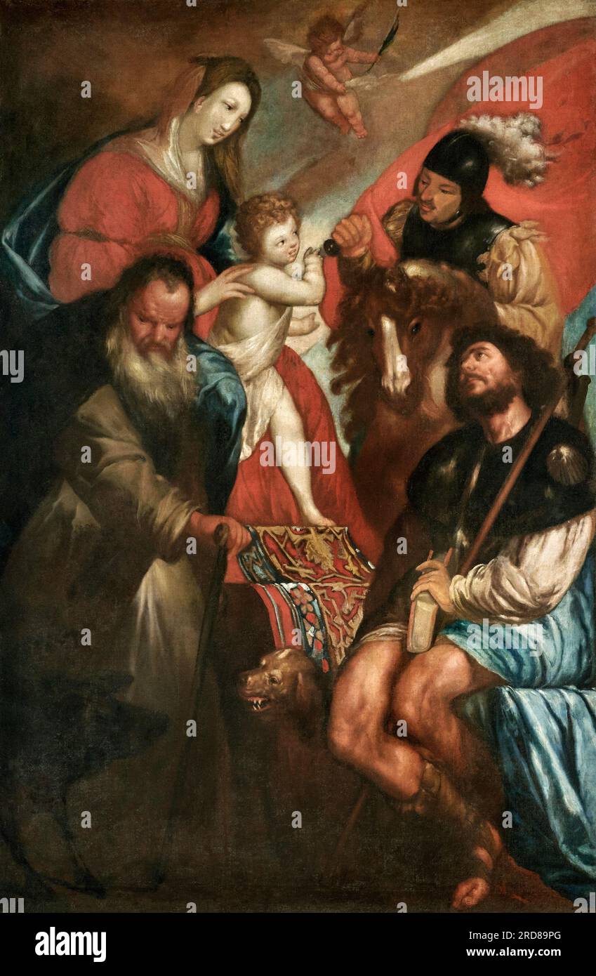 Madonna col Bambino con S. Rocco, S. Alessandro e S. Antonio Abate ...