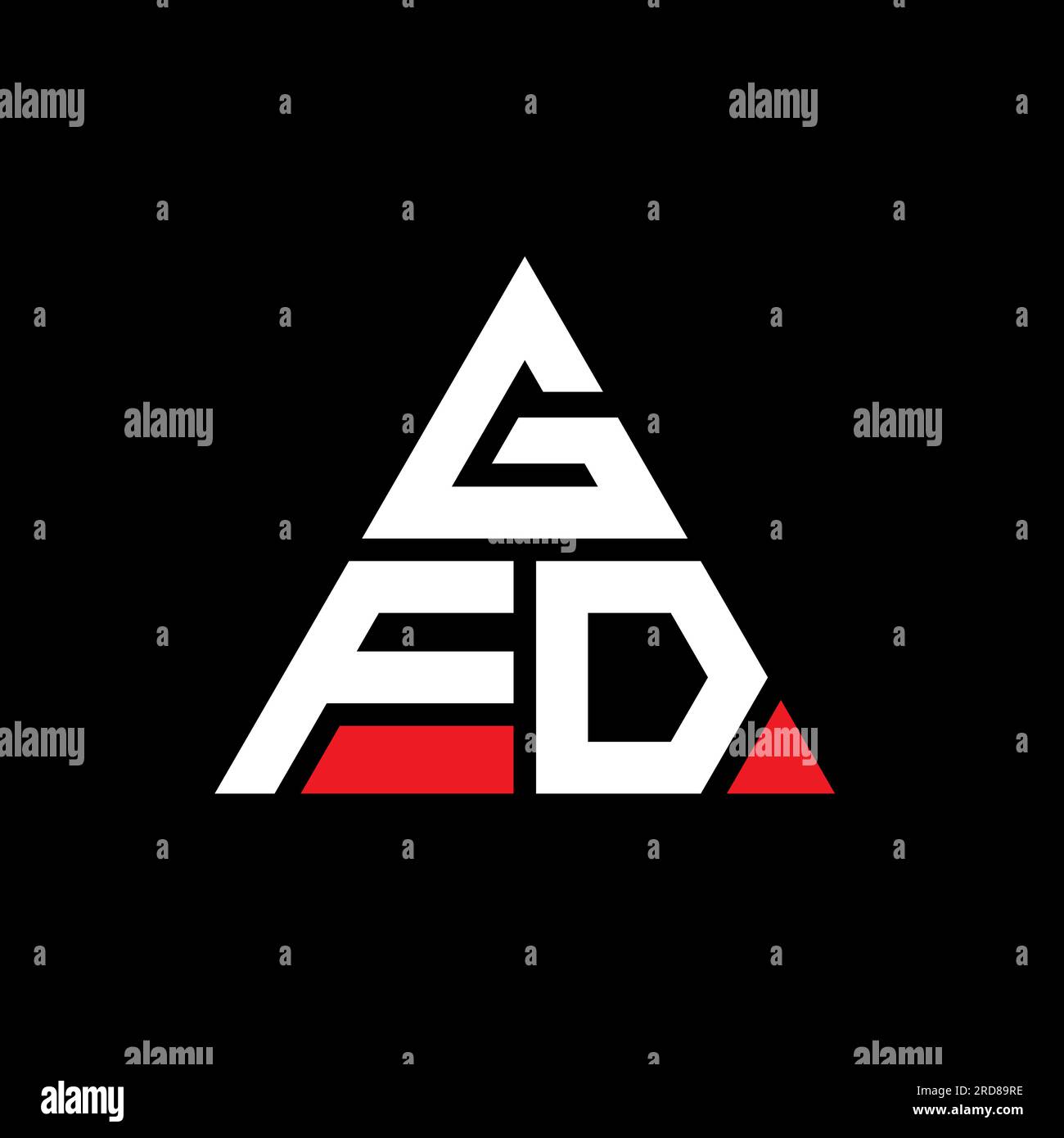 GFD triangle letter logo design with triangle shape. GFD triangle logo ...