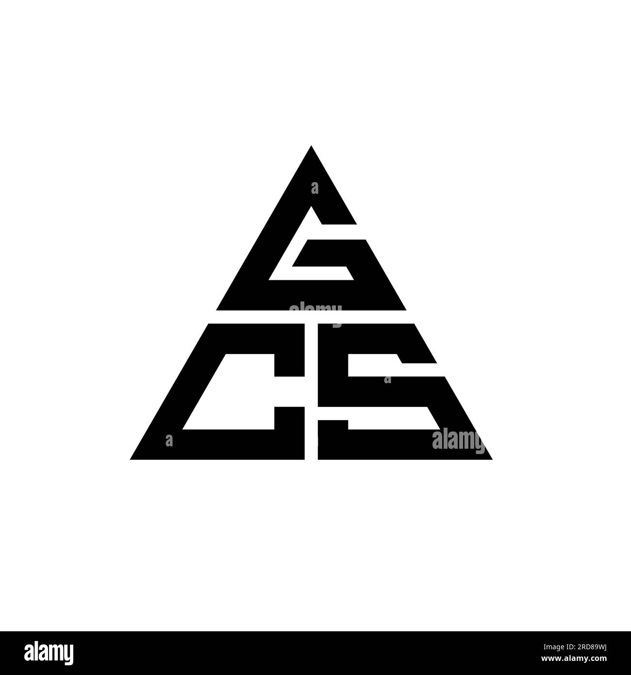 GCS triangle letter logo design with triangle shape. GCS triangle logo ...