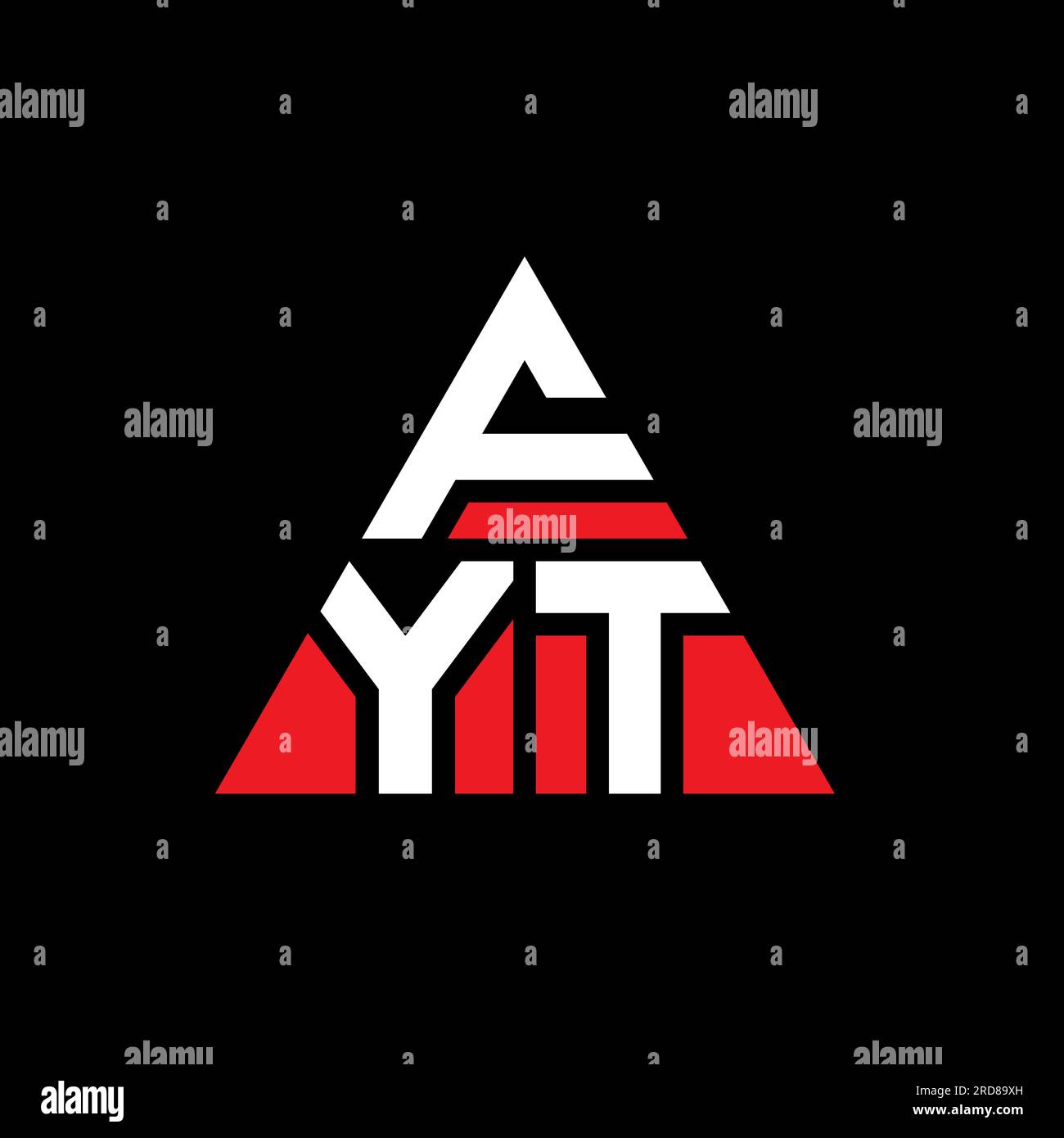 FYT triangle letter logo design with triangle shape. FYT triangle logo ...