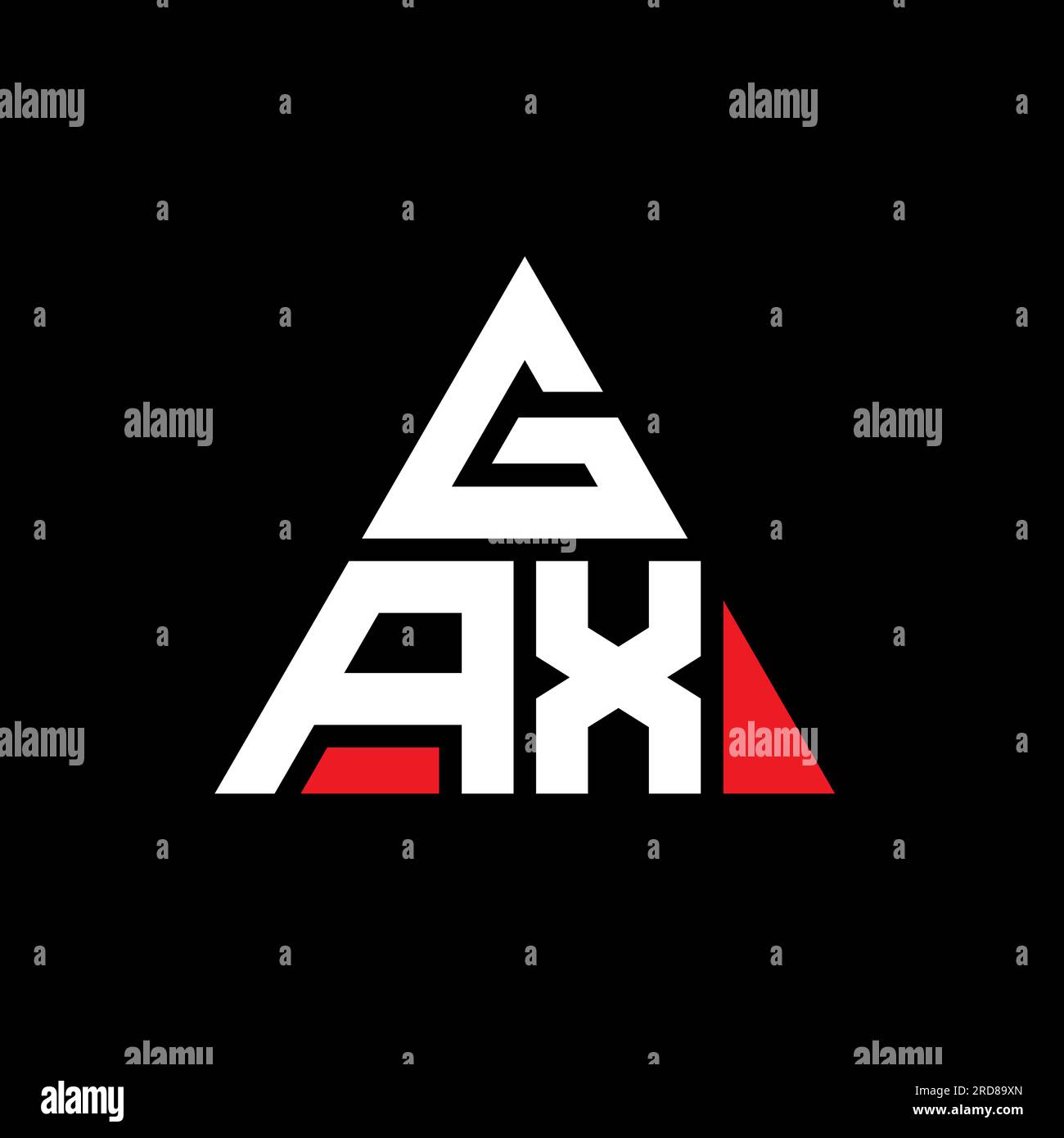 GAX triangle letter logo design with triangle shape. GAX triangle logo ...