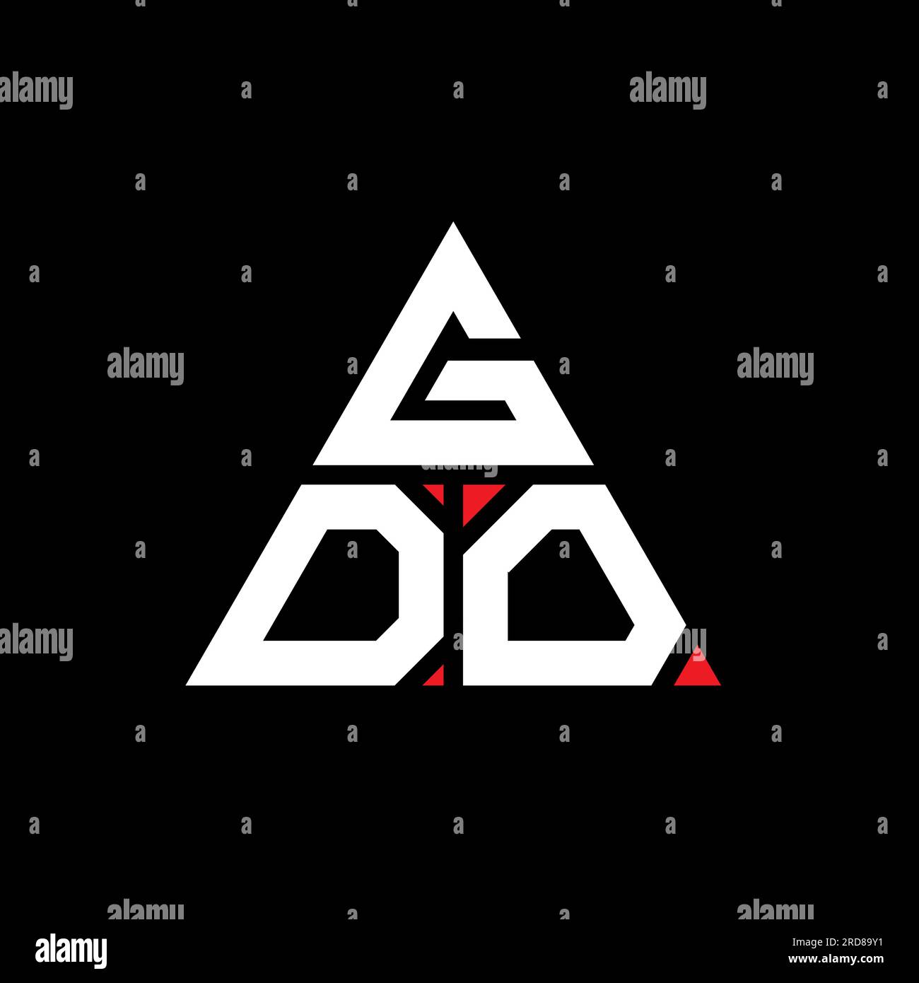 GDO triangle letter logo design with triangle shape. GDO triangle logo ...