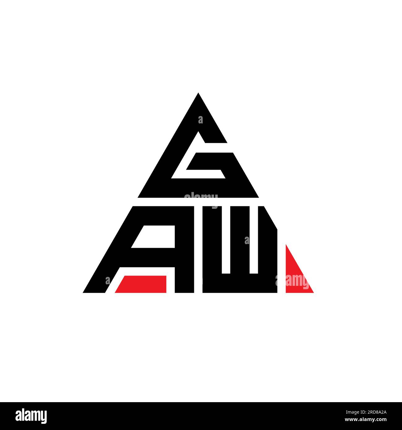 GAW triangle letter logo design with triangle shape. GAW triangle logo ...