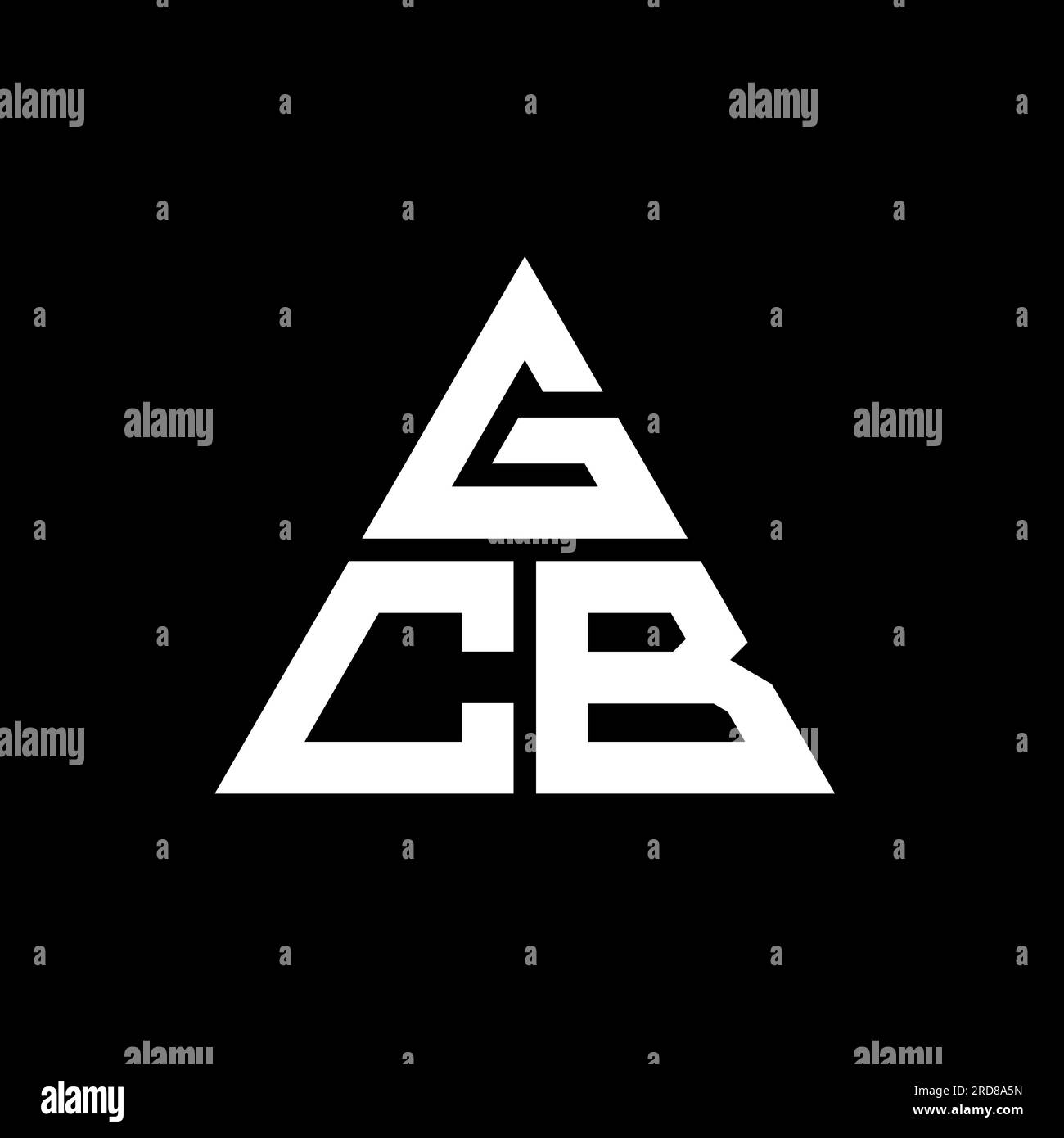 GCB triangle letter logo design with triangle shape. GCB triangle logo ...