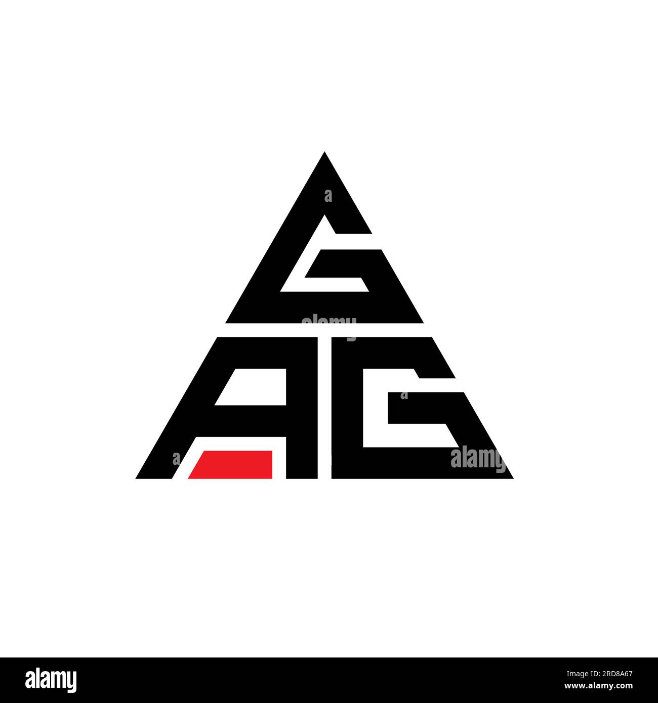 GAG triangle letter logo design with triangle shape. GAG triangle logo ...