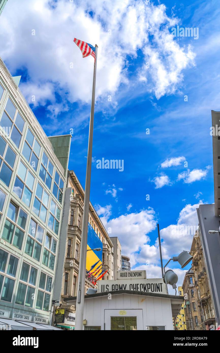 Checkpoint Charlie Today Flag Restaurants Shops Most Well Known Berlin ...