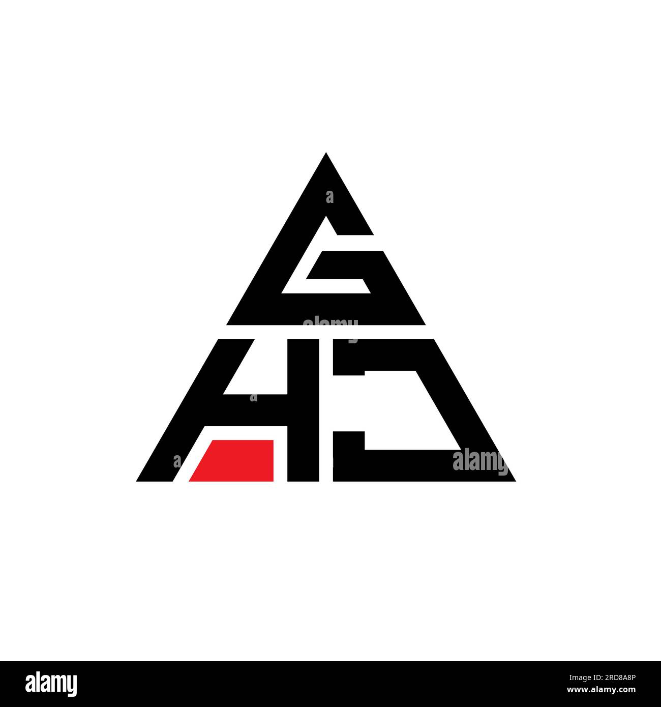 GHJ triangle letter logo design with triangle shape. GHJ triangle logo ...