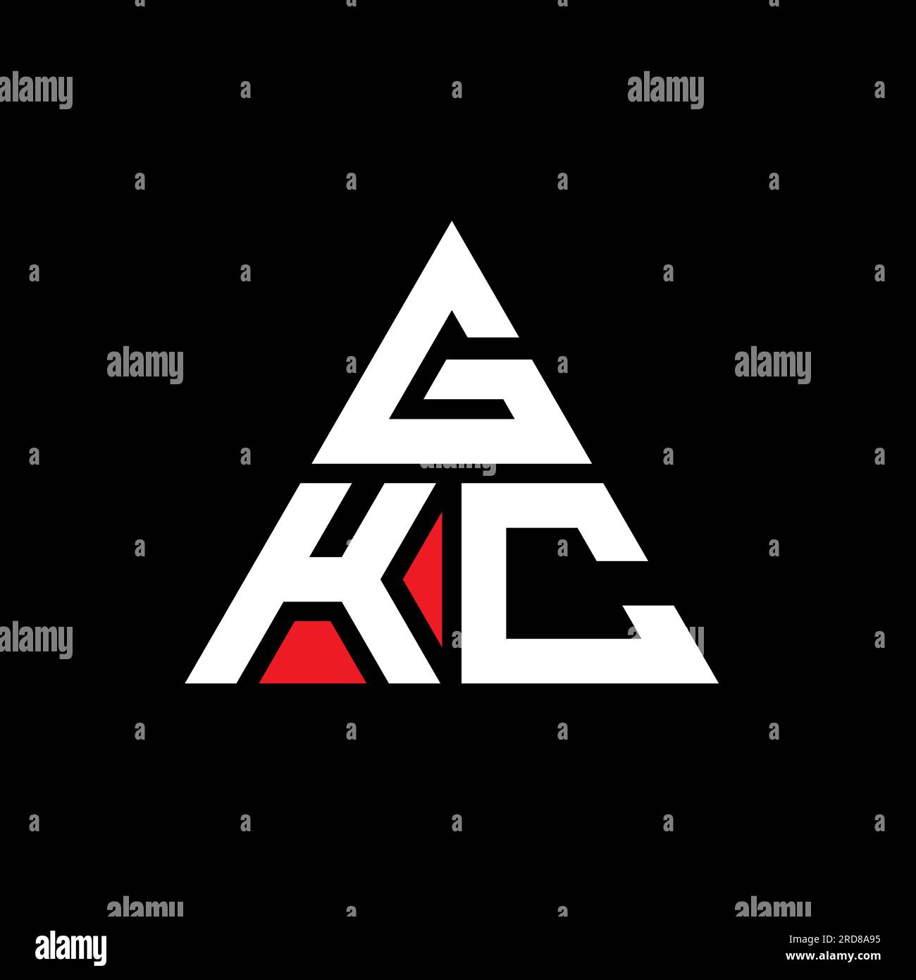 GKC triangle letter logo design with triangle shape. GKC triangle logo design monogram. GKC ...