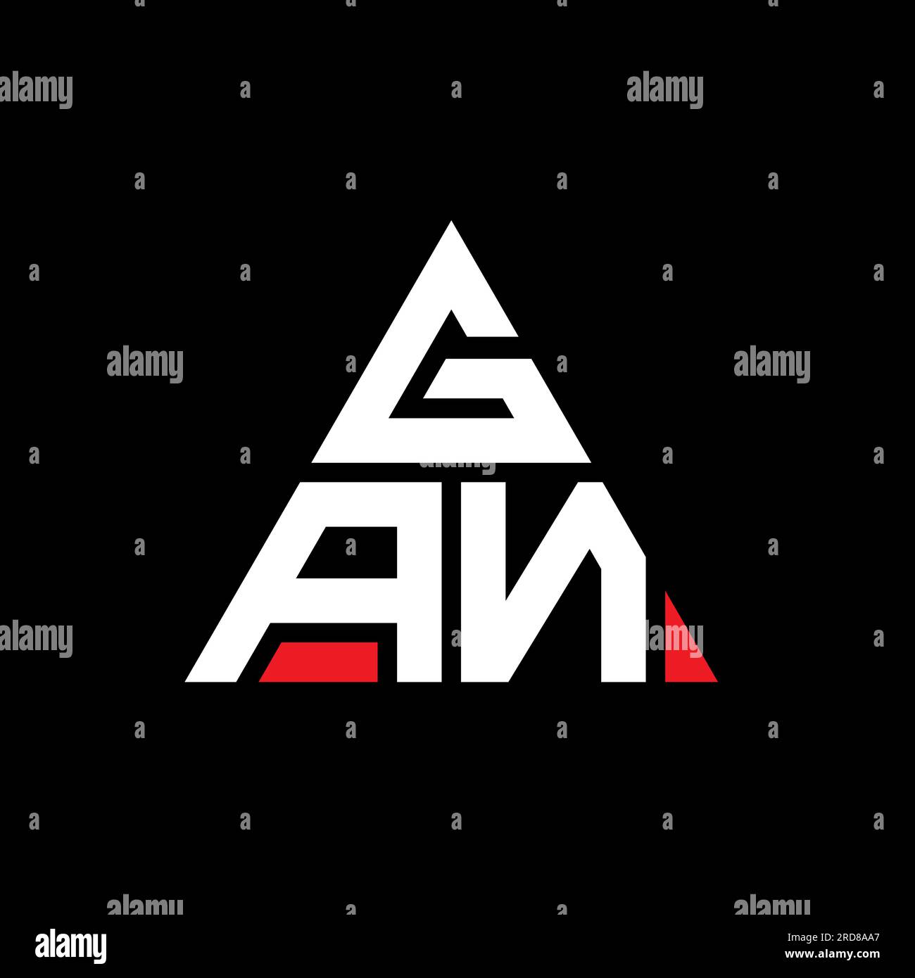 GAN triangle letter logo design with triangle shape. GAN triangle logo ...