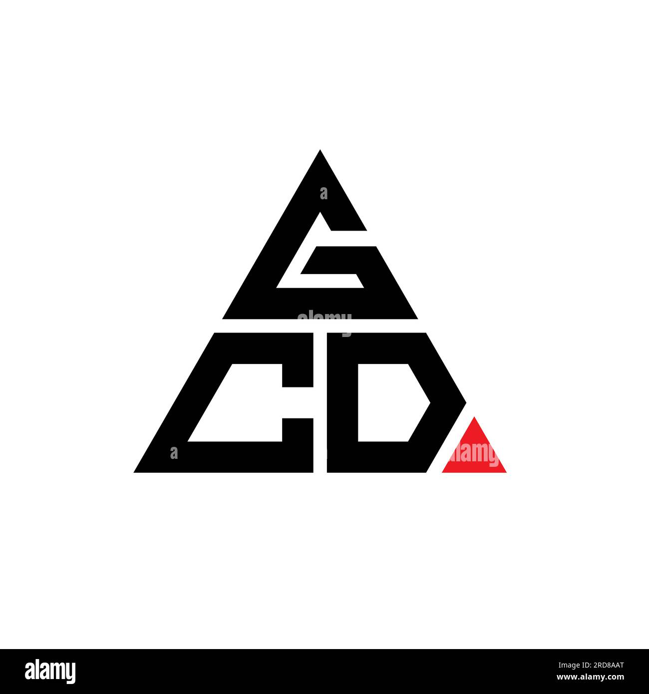 GCD triangle letter logo design with triangle shape. GCD triangle logo ...