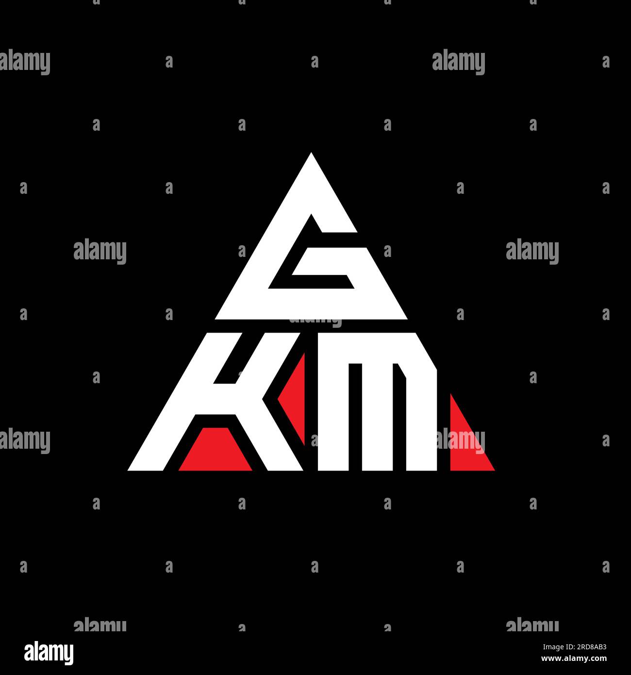 GKM triangle letter logo design with triangle shape. GKM triangle logo ...