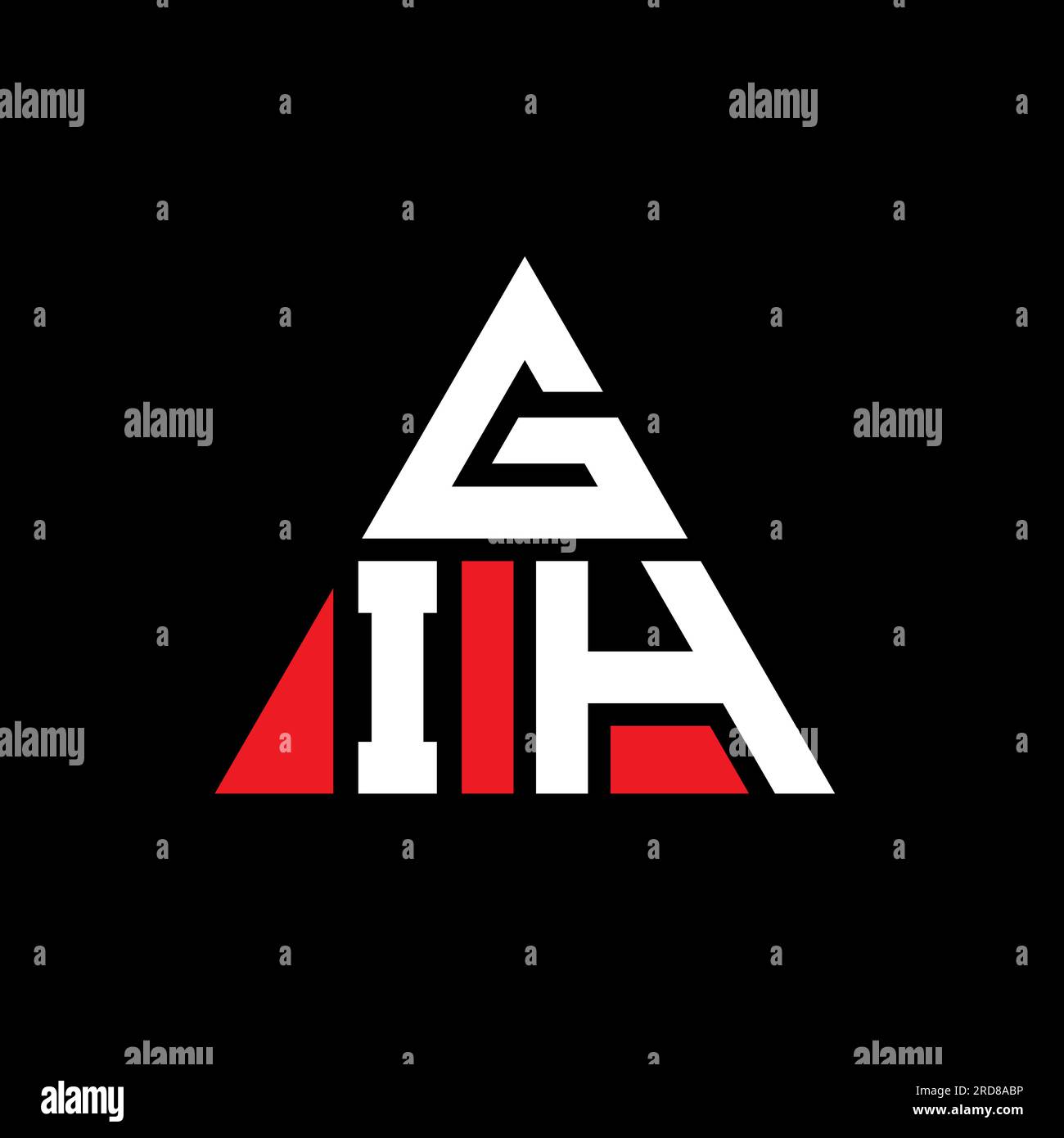 GIH triangle letter logo design with triangle shape. GIH triangle logo ...