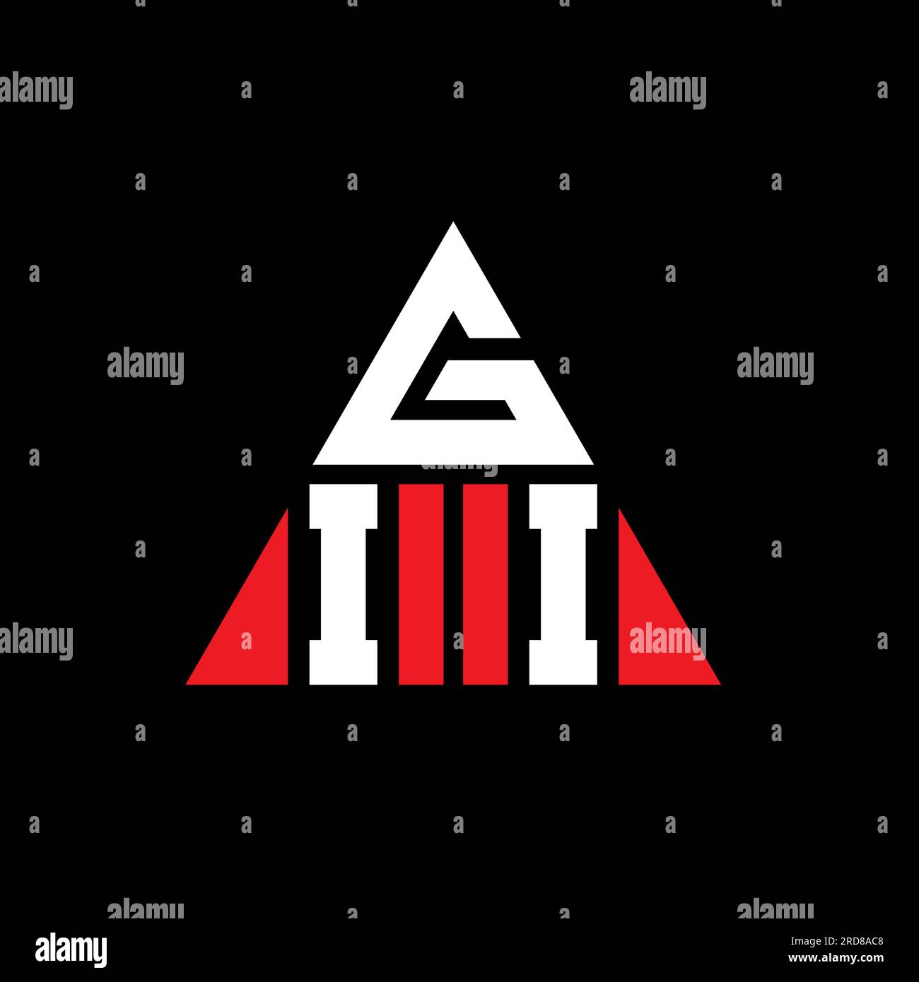 GII triangle letter logo design with triangle shape. GII triangle logo ...