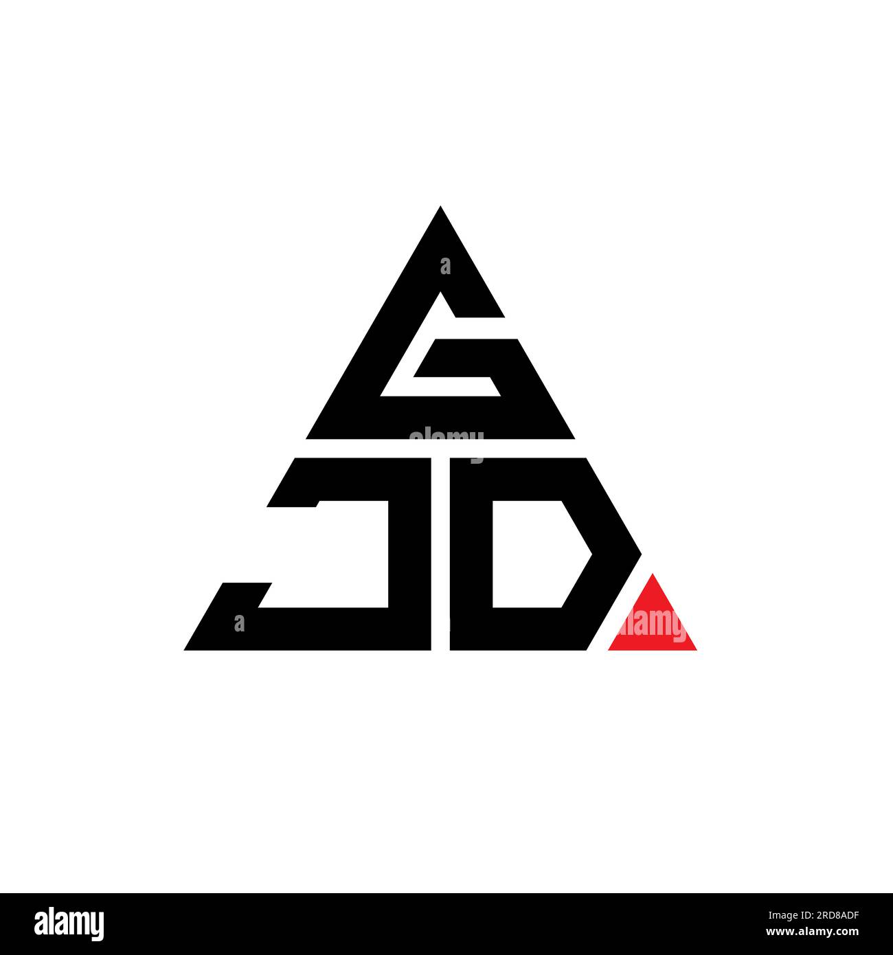 GJD triangle letter logo design with triangle shape. GJD triangle logo ...