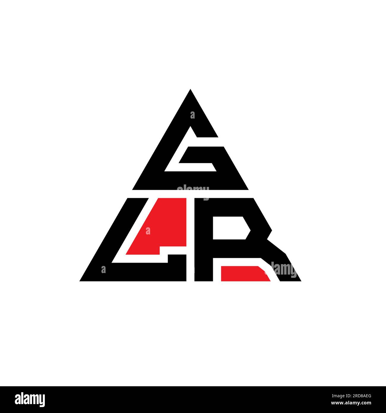 GLR triangle letter logo design with triangle shape. GLR triangle logo ...