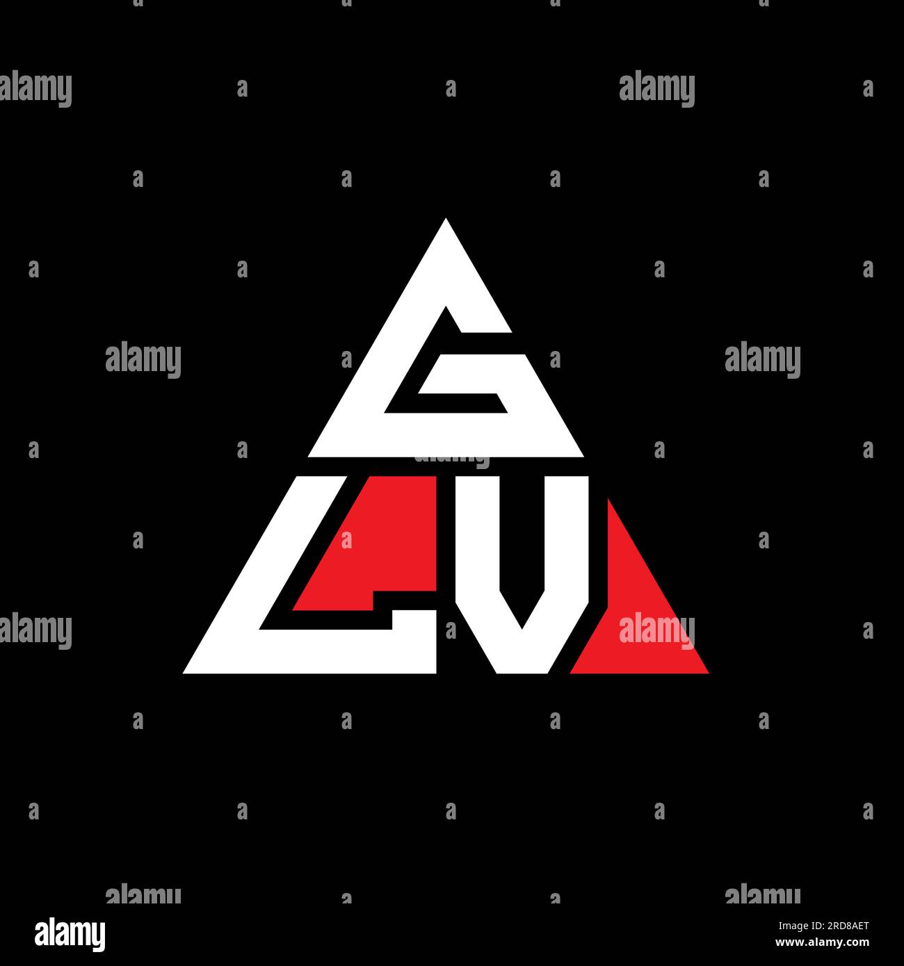 GLV triangle letter logo design with triangle shape. GLV triangle logo ...