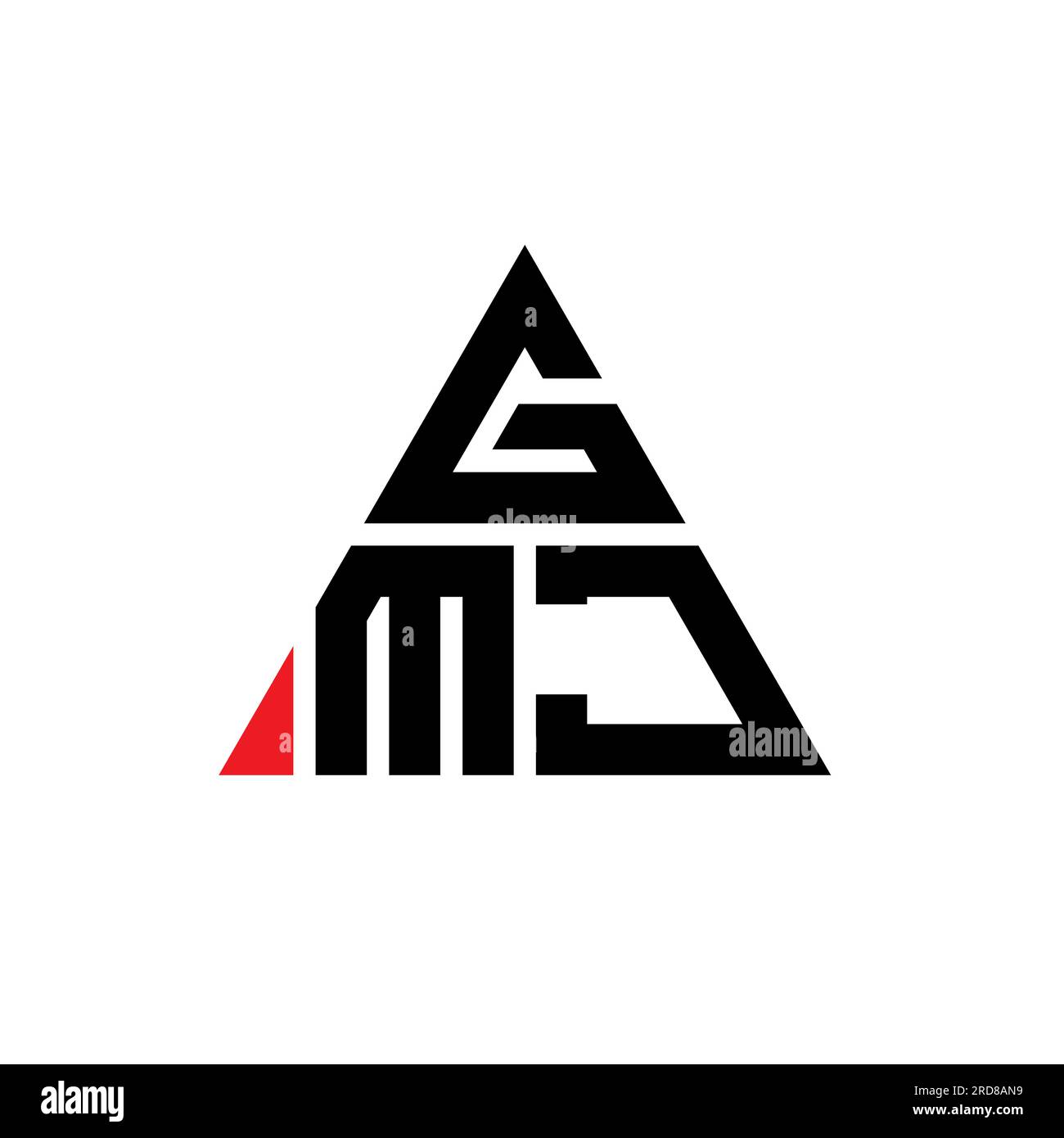 GMJ triangle letter logo design with triangle shape. GMJ triangle logo ...