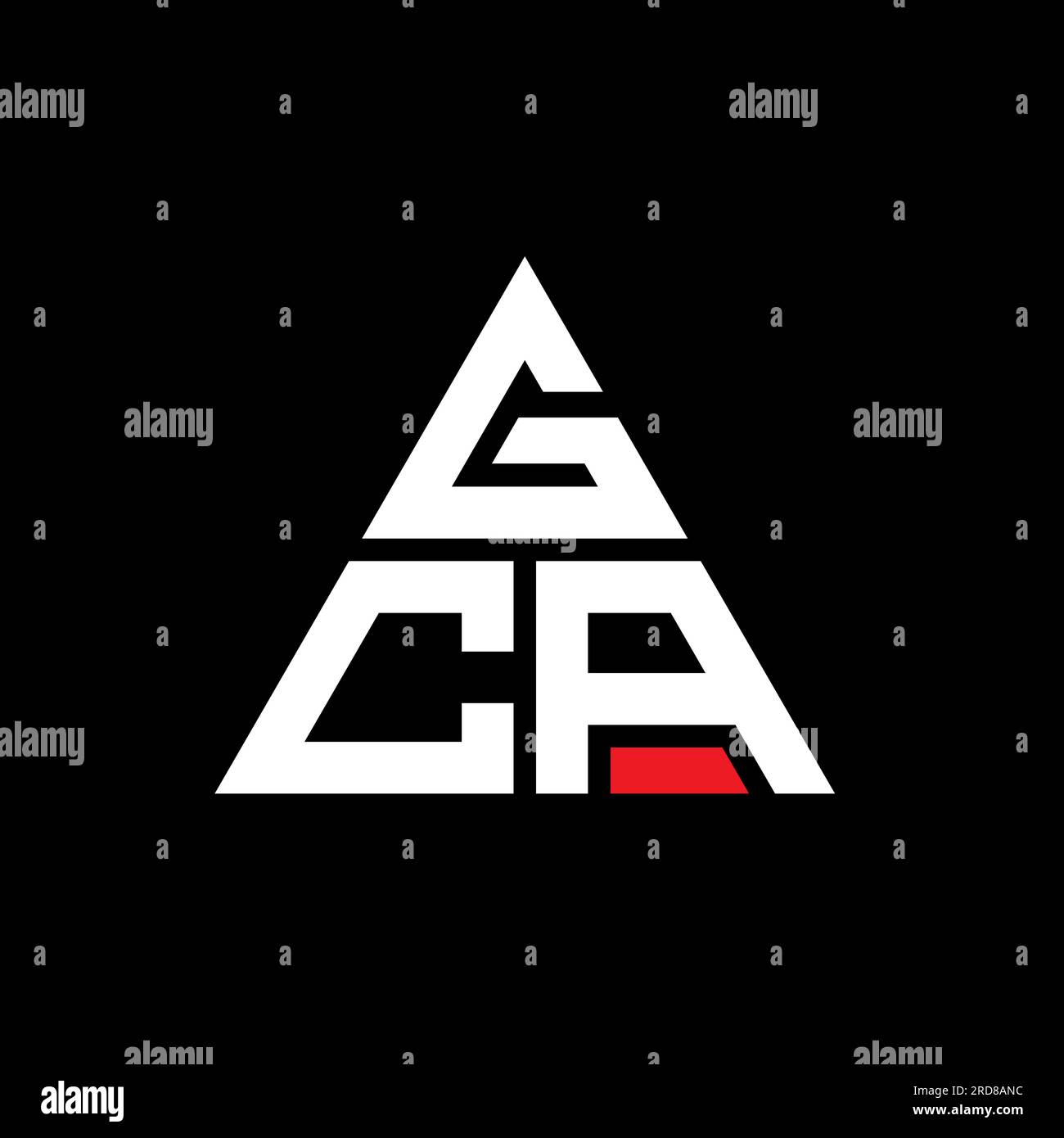 GCA triangle letter logo design with triangle shape. GCA triangle logo ...