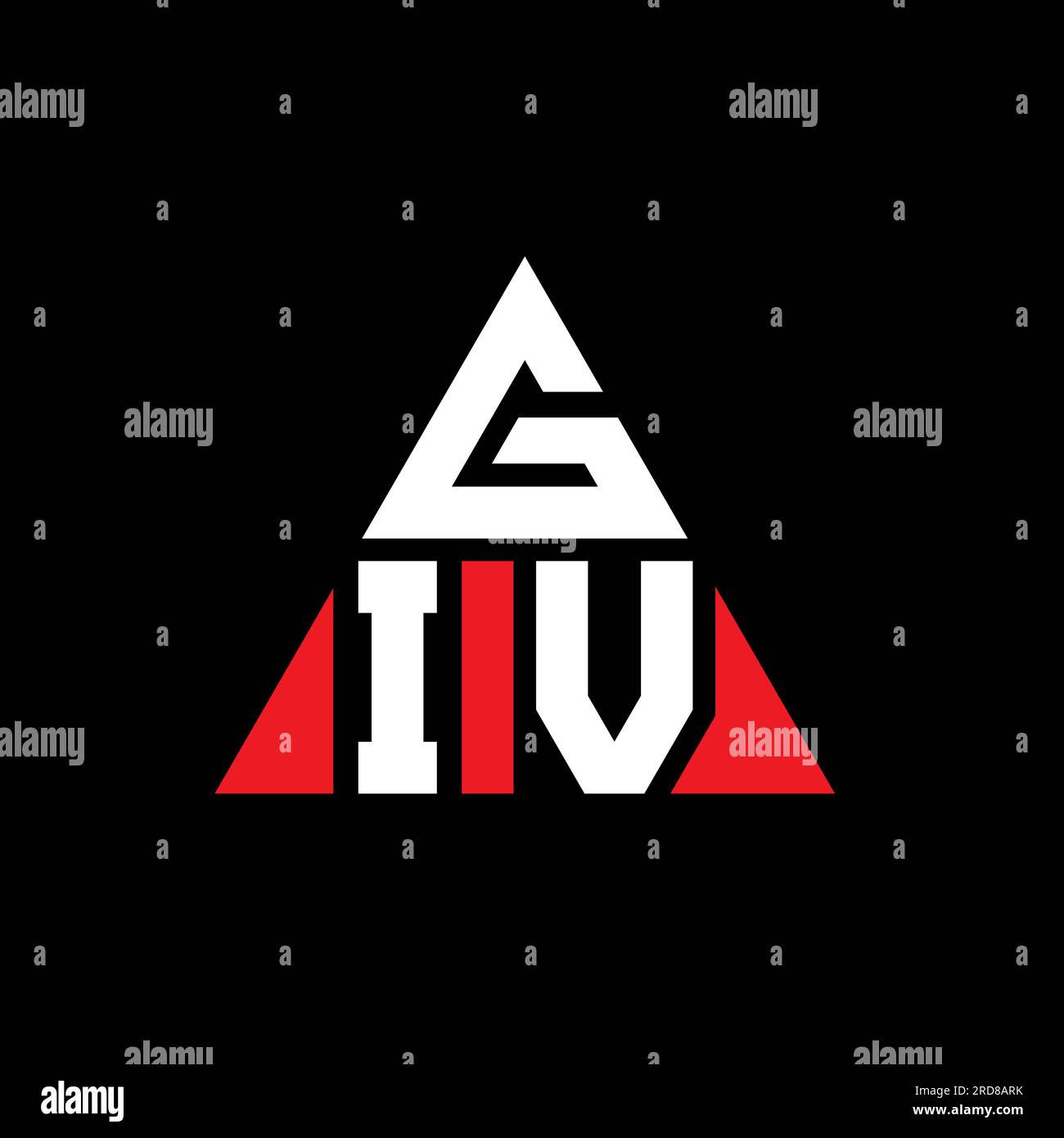 GIV triangle letter logo design with triangle shape. GIV triangle logo ...