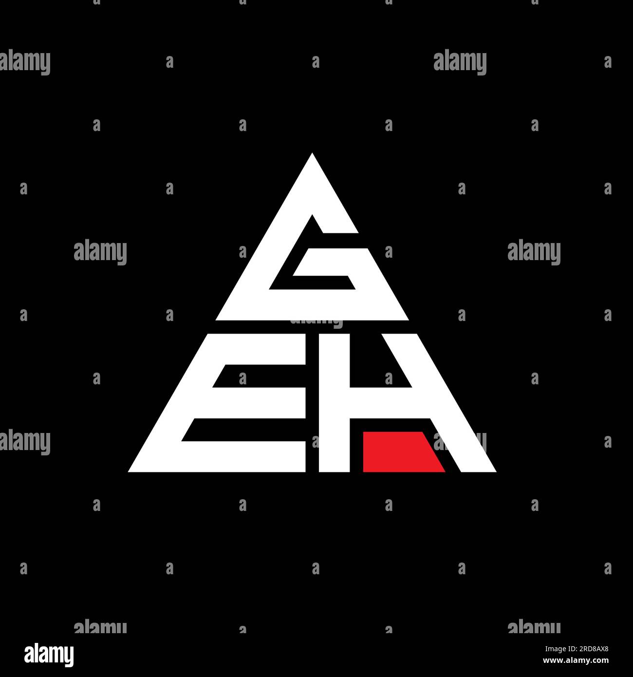 GEH triangle letter logo design with triangle shape. GEH triangle logo ...