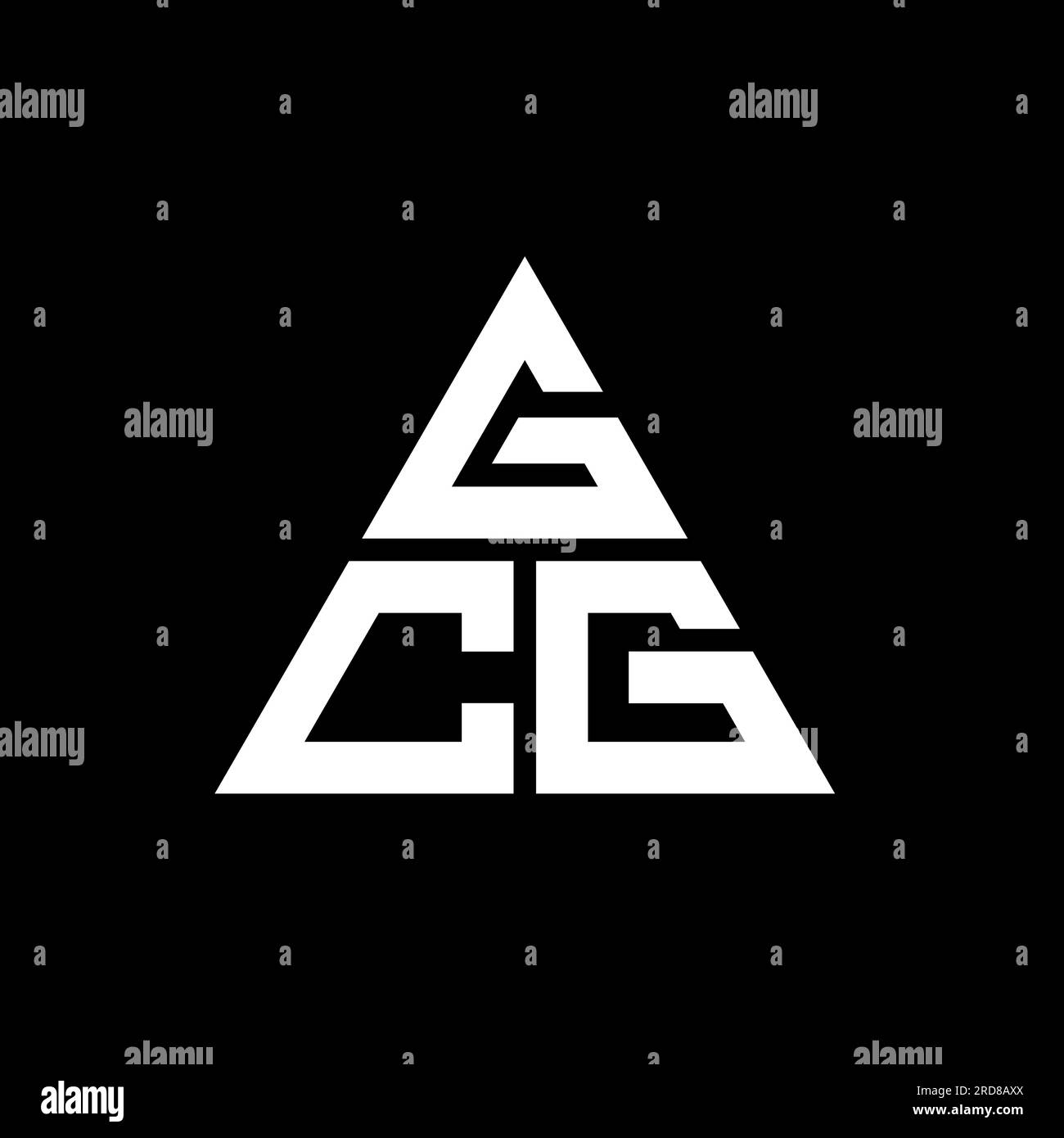 GCG triangle letter logo design with triangle shape. GCG triangle logo ...