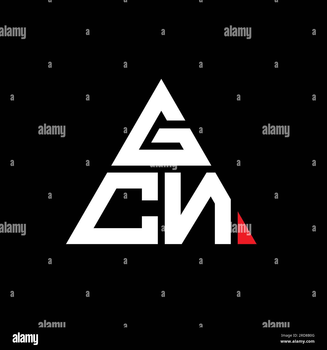 GCN triangle letter logo design with triangle shape. GCN triangle logo ...