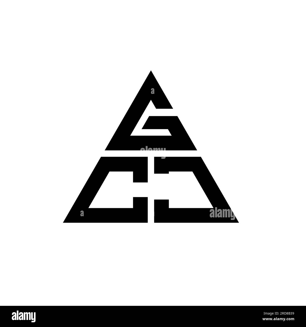 GCJ triangle letter logo design with triangle shape. GCJ triangle logo ...