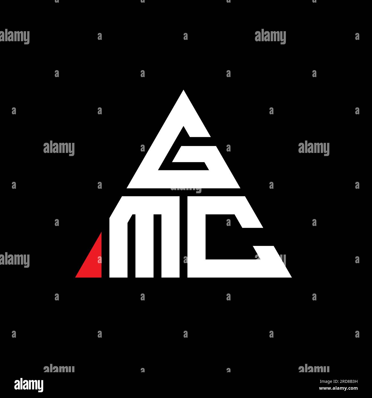 GMC triangle letter logo design with triangle shape. GMC triangle logo ...