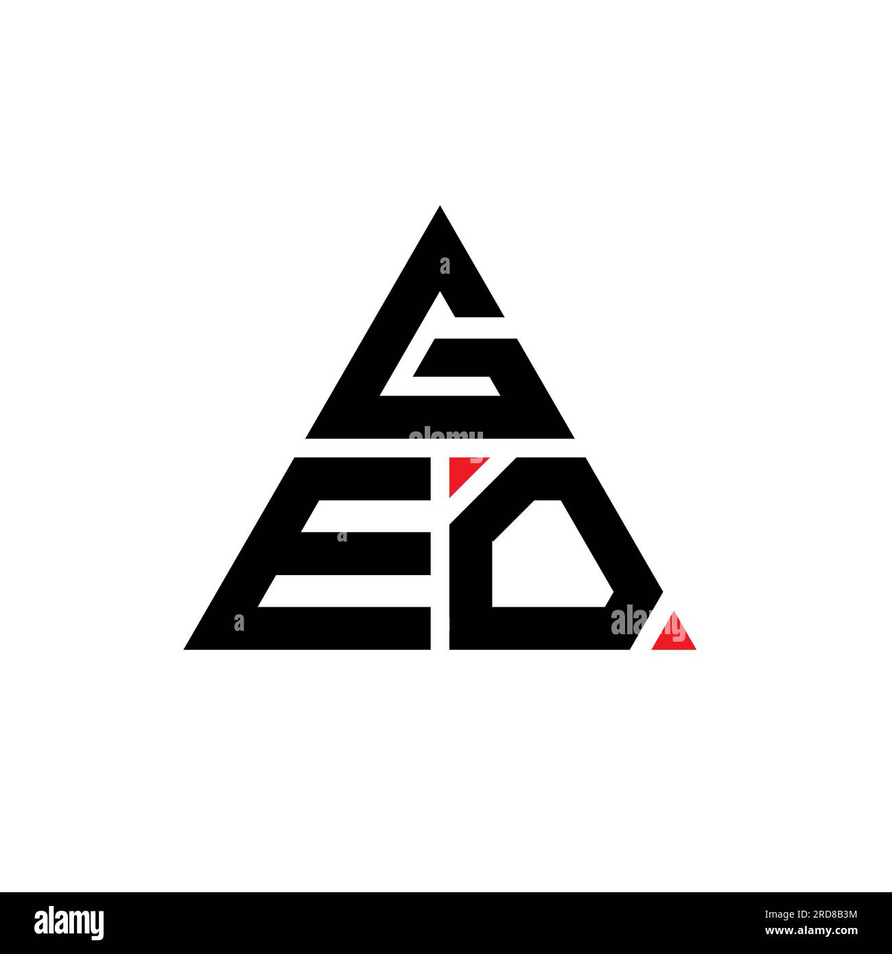 GEO triangle letter logo design with triangle shape. GEO triangle logo ...